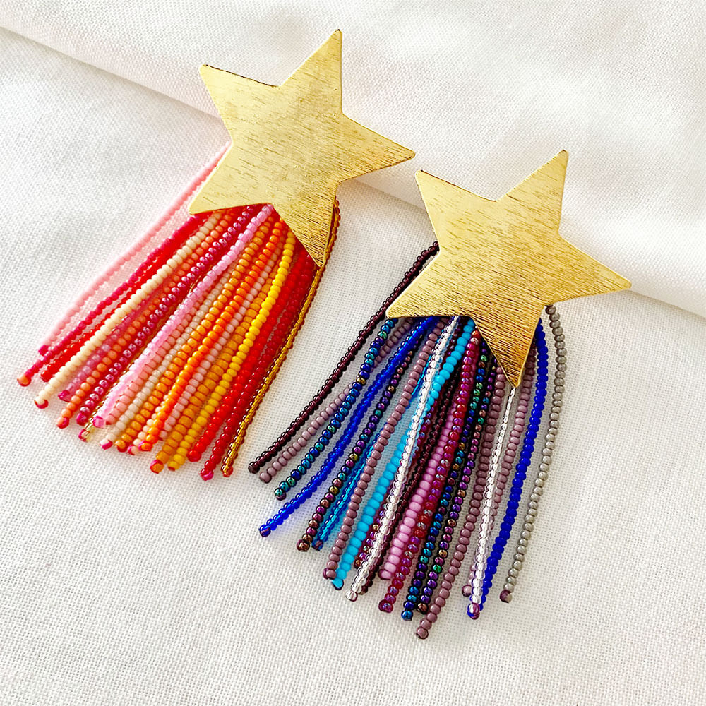 ARETES ESTRELLA FUGAZ COLORS | De Lavalle la Tienda